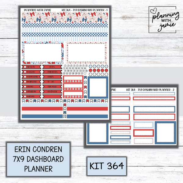 Kit 364 Erin Condren Dashboard Planner Sticker Kit – Planning With Jamie