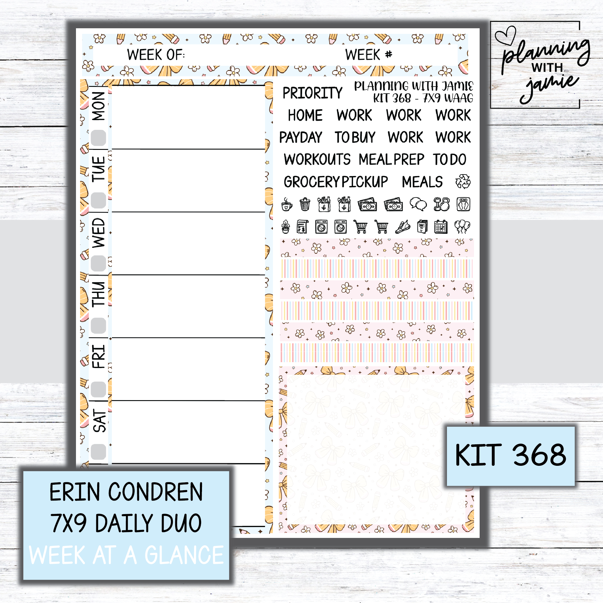 WEEK AT A GLANCE KITS – Planning With Jamie