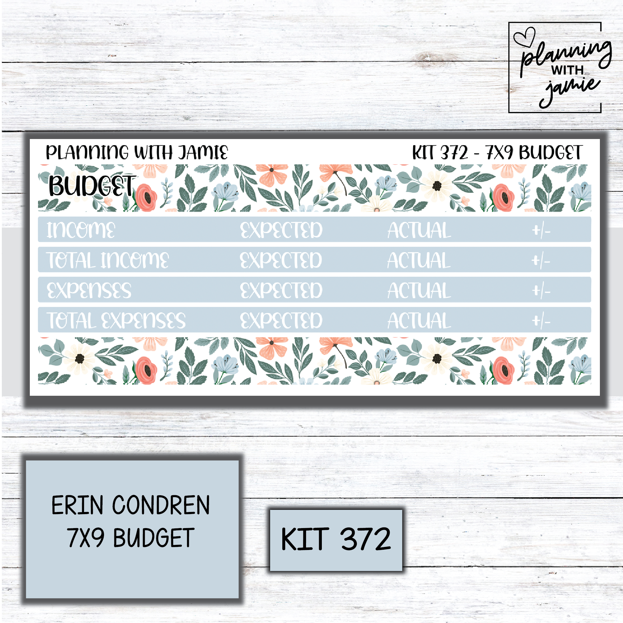 Kit 372 7x9 Budget Sticker Kit – Planning With Jamie