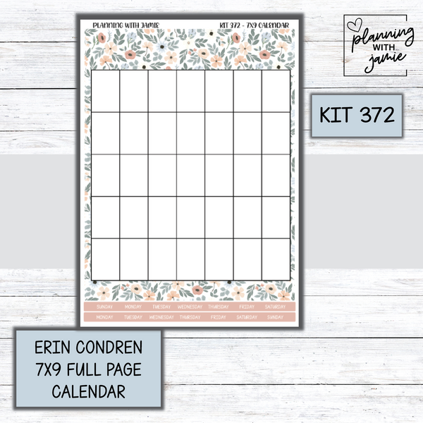 KIT 372 Erin Condren 7X9 Full Page Calendar – Planning With Jamie