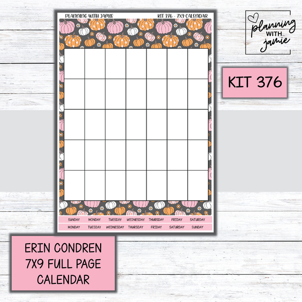 KIT 376 Erin Condren 7X9 Full Page Calendar – Planning With Jamie