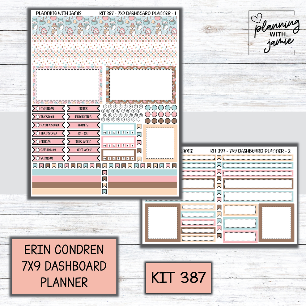 Kit 387 Erin Condren Dashboard Planner Sticker Kit – Planning With Jamie
