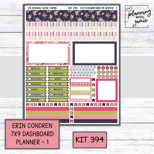Kit 394 Erin Condren Dashboard Planner Sticker Kit – Planning With Jamie