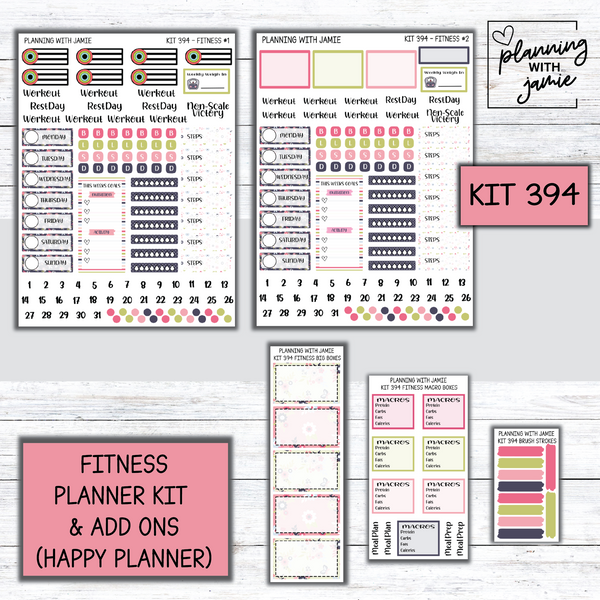 Kit 394 Weekly Fitness Sticker Kit – Planning With Jamie